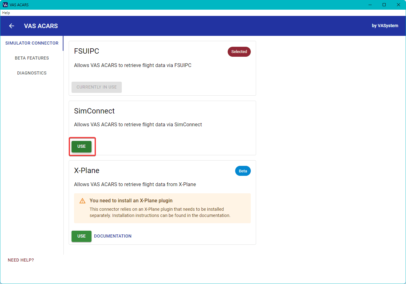 SimConnect · VASystem