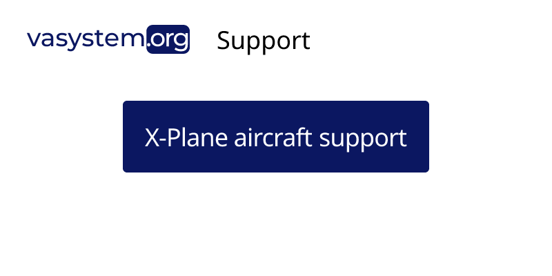 X-Plane aircraft support · VASystem